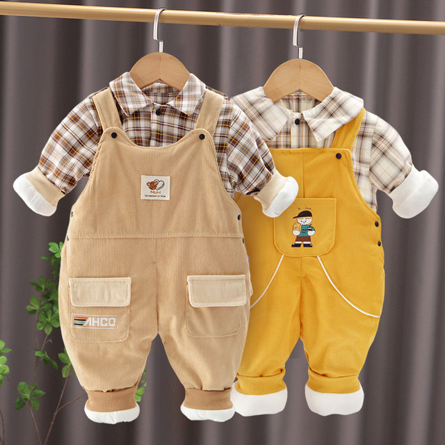 Baby cotton overalls suit, boys' autumn clothing, children's ...