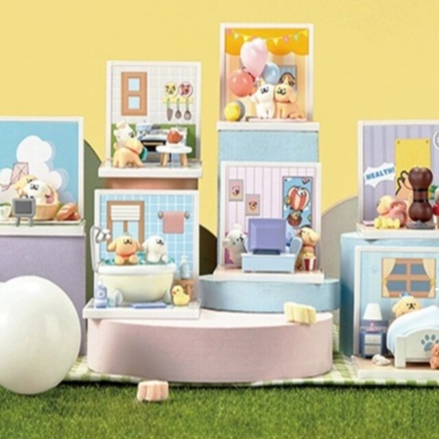 Spot genuine miniso famous line puppy Maltese's daily life blind box ...