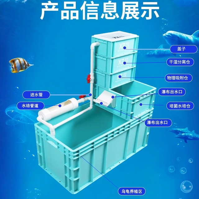 Waterfall outflow turtle tank turnover box breeding box swamp filter ...