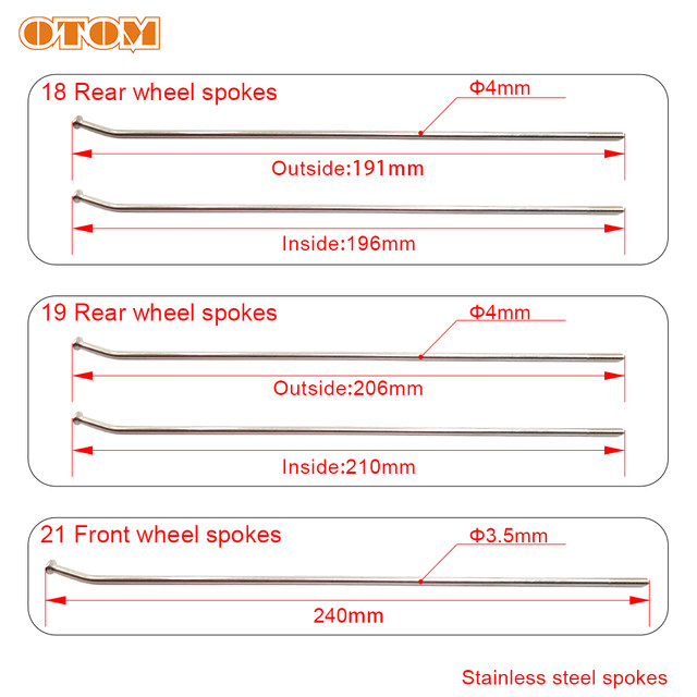 OTOM is suitable for CR125250 CRF250450 motorcycle wheel rim spoke ...