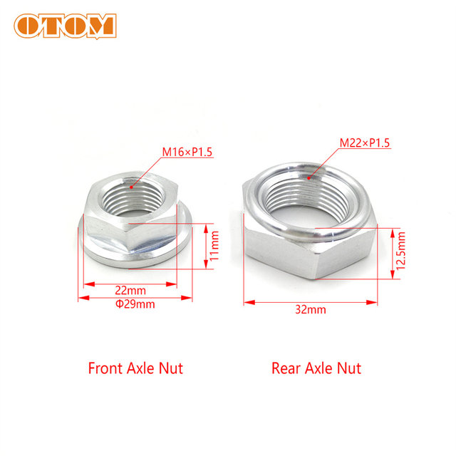 Suitable for CRFYZFWRKXF off-road motorcycle front and rear axle nut ...