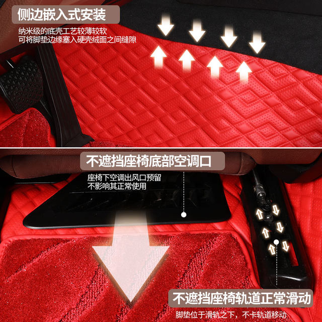 Car full-surrounding floor mat embedded with 360 aviation soft bag ...