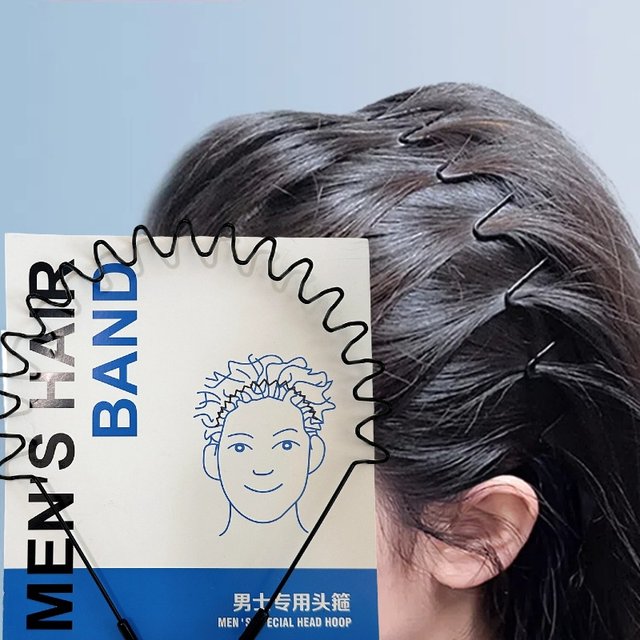 0 Pressure Invisible Hair Hoop Feminine Face Wash Headband Big Wave ...