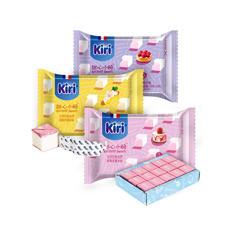 kiri kiri sweetheart cheese cream cheese square strawberry mango ...