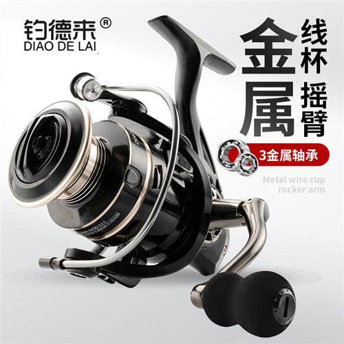 Imitation car fish wheel spinning wheel all -metal fishing line fishing ...