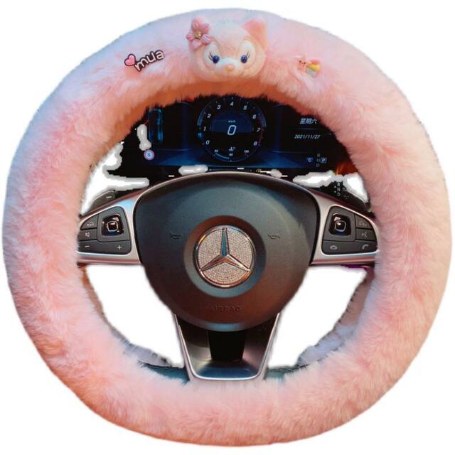 New Lingna Fox Cartoon Car Steering Wheel Cover Winter Anti-Slip Warm ...