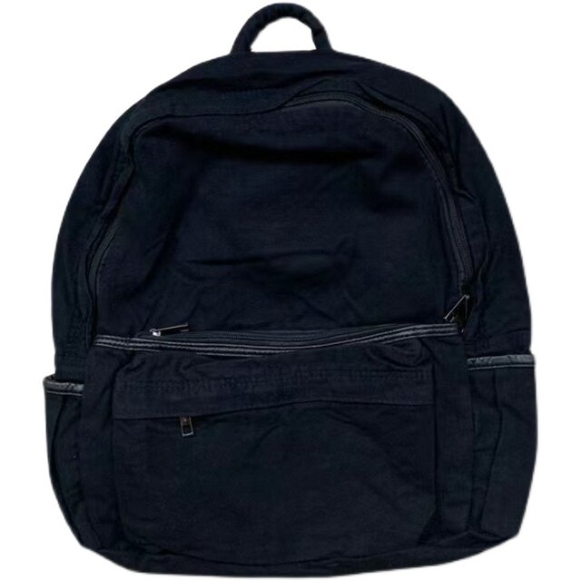 2024 New School Bag Women's Ins Washed Canvas Backpack Simple Solid ...