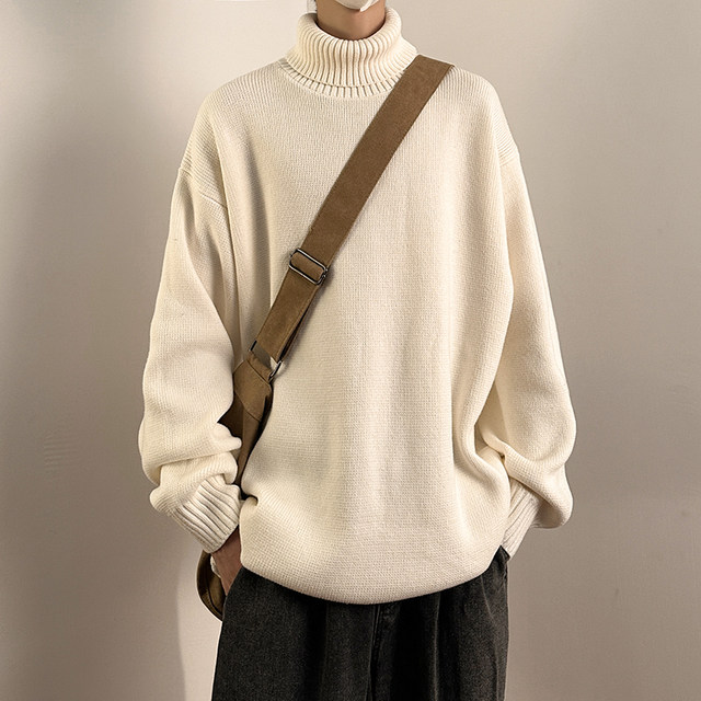 Bokexan Korean wearing semi -high -necked sweater, British Yali men's ...