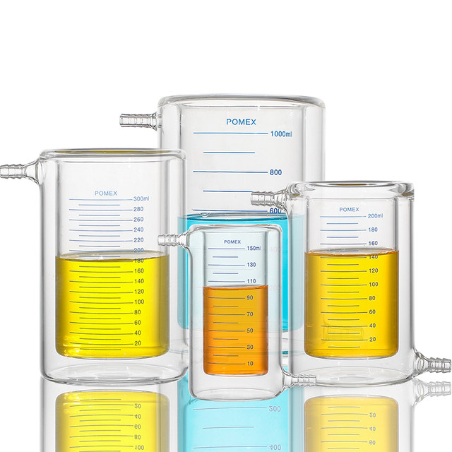 Jacketed double-layer beaker photocatalytic reactor glass thick-walled ...