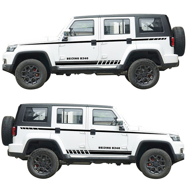 Applicable to BAIC BJ40 modified body waistline side skirt sticker ...