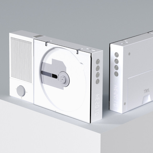 TINYL SPLIT Elegant White High-Fidelity CD Player Album Player Bluetooth CD Player Lossless ...