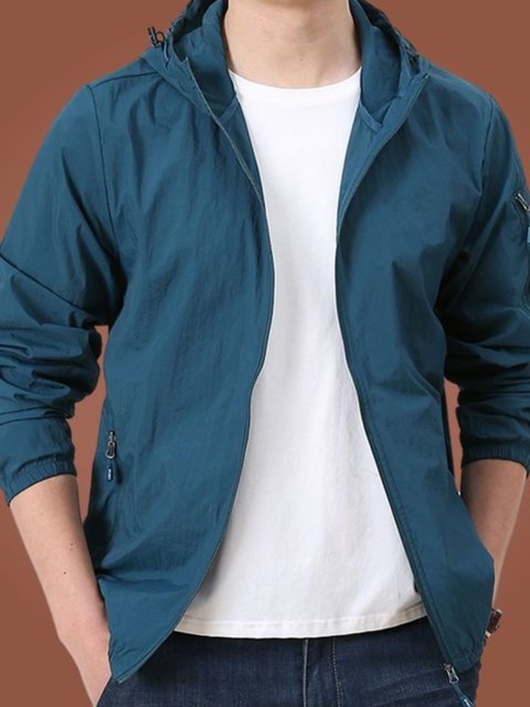Summer men's sun protection jacket breathable thin jacket sun ...