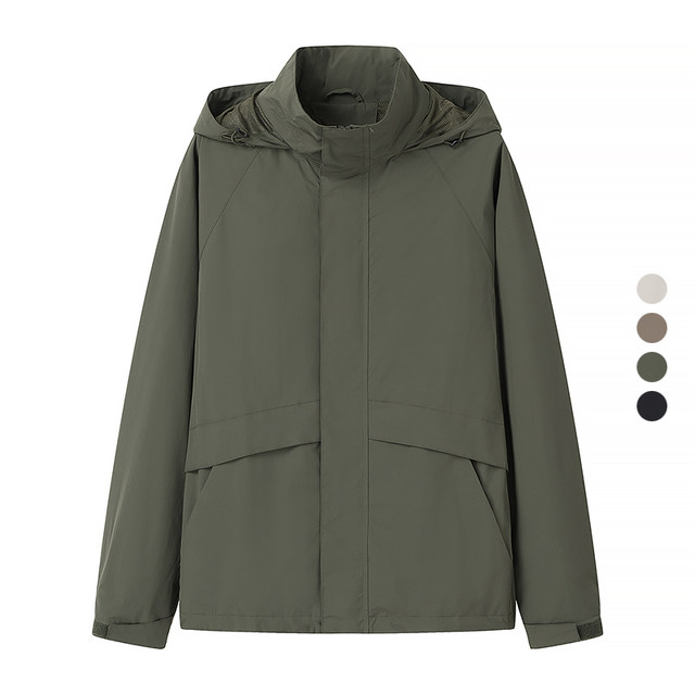 High-quality men's clothing 2024 spring new windproof stand collar jacket casual workwear long ...