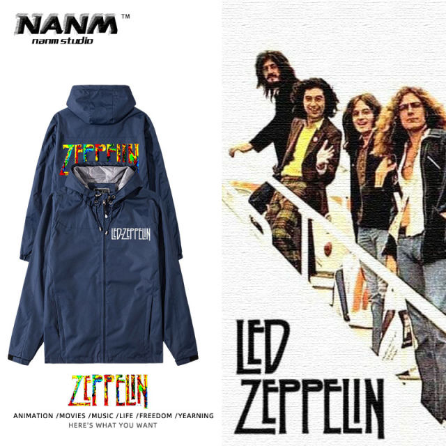 Punk rock band led zeppelin zeppelin band jacket men's music hooded ...