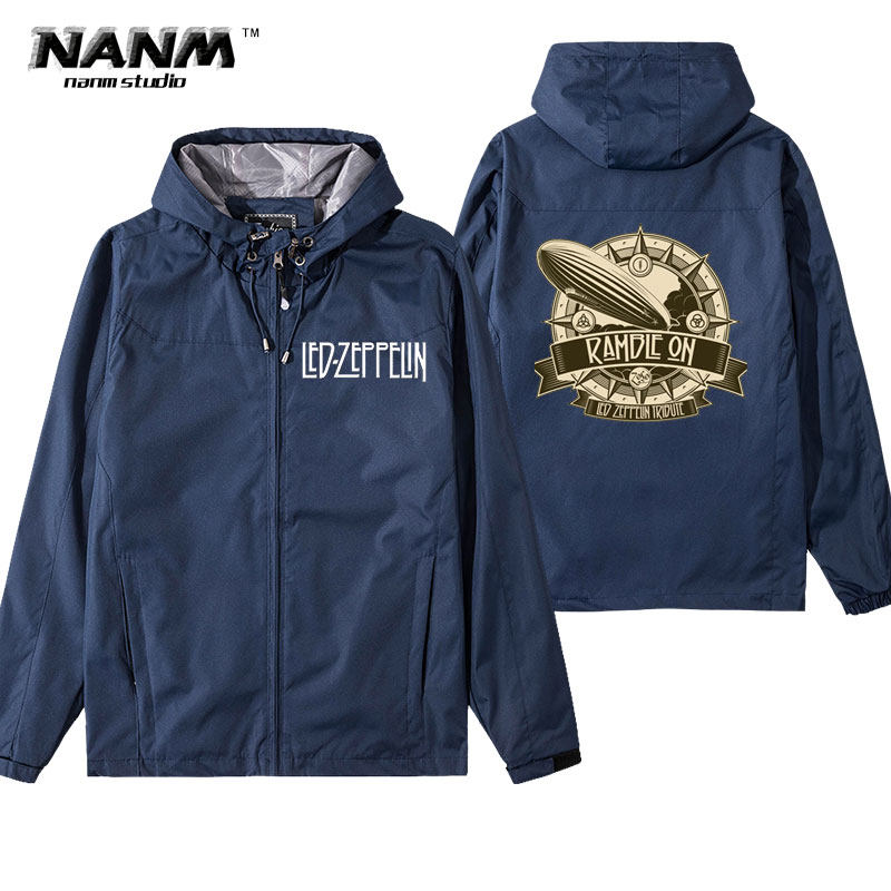 Led Zeppelin band peripheral jacket men's 2022 trendy versatile plus ...