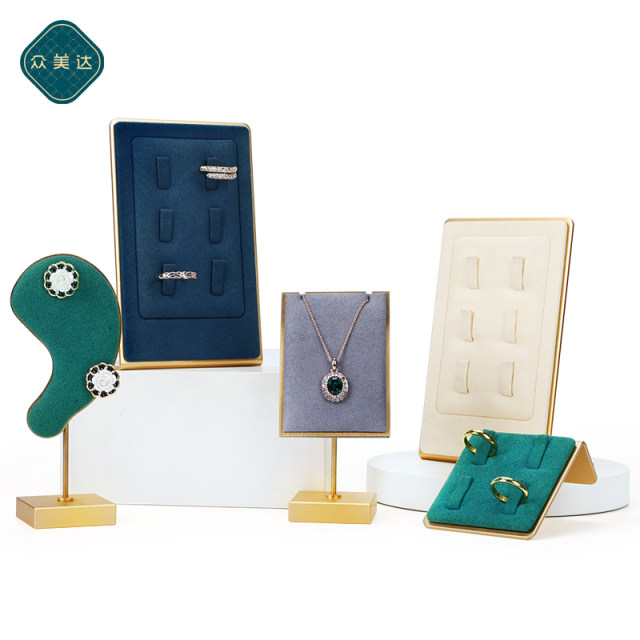 High-end ring display rack metal earrings necklace rack jewelry display ...