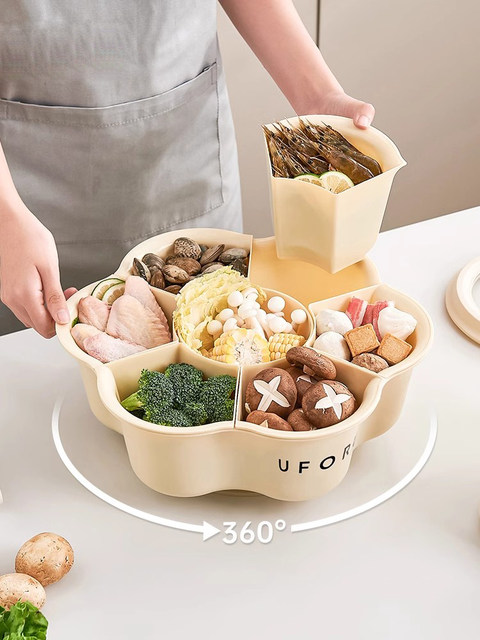 Hot pot plate, kitchen preparation plate, hot pot platter, vegetable ...