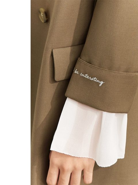 Amii 2025 autumn new black suit jacket for women's professional suit ...