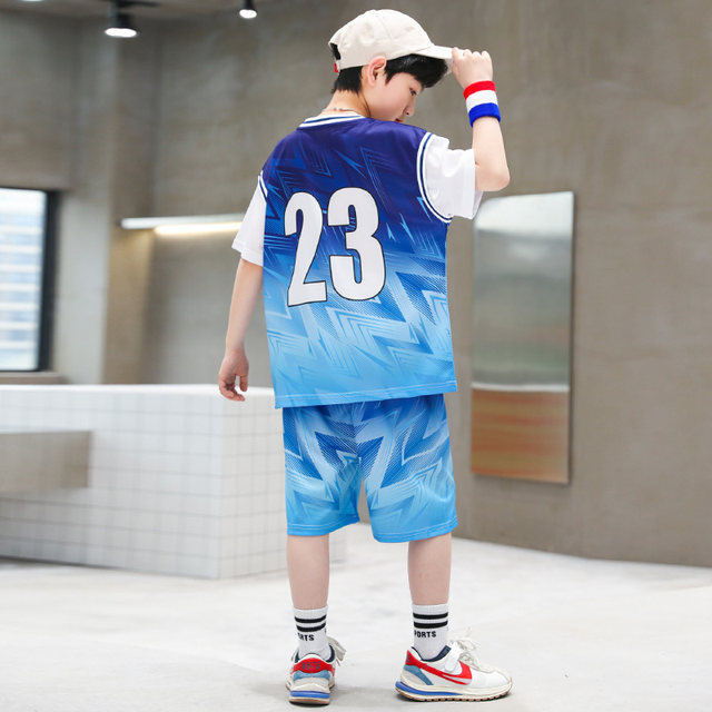 Boys summer quick-drying suit basketball uniform 2024 new medium and ...