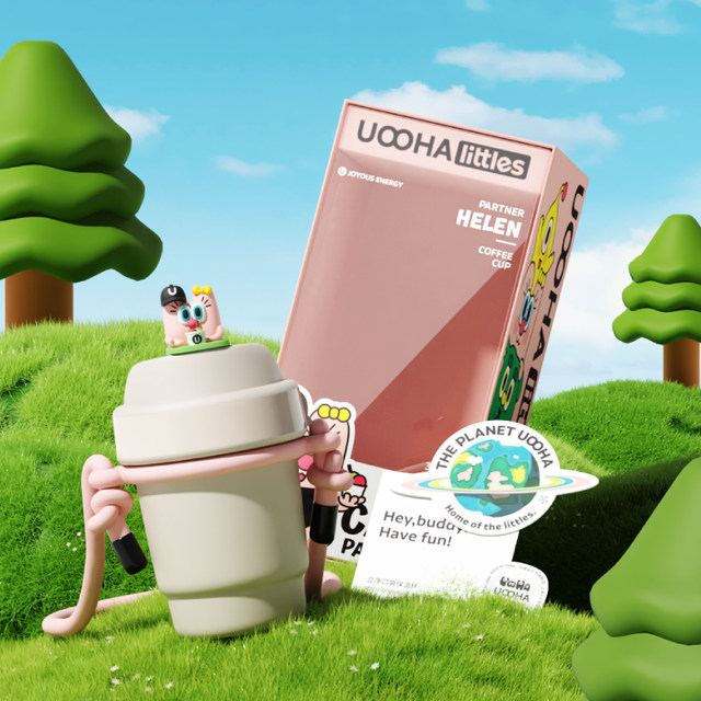 uooha partner coffee cup men's and women's portable thermos cup 316L large capacity water cup ...