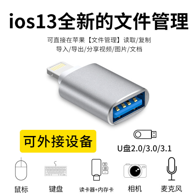 Suitable for Apple mobile phone USB drive adapter OTG converter ...
