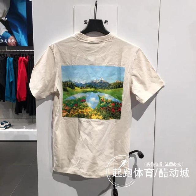 Adidas 3rd Leaf Short Sleeve Men's 2024 Spring New Printed Casual Loose ...