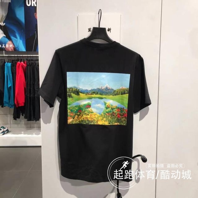 Adidas 3rd Leaf Short Sleeve Men's 2024 Spring New Printed Casual Loose ...