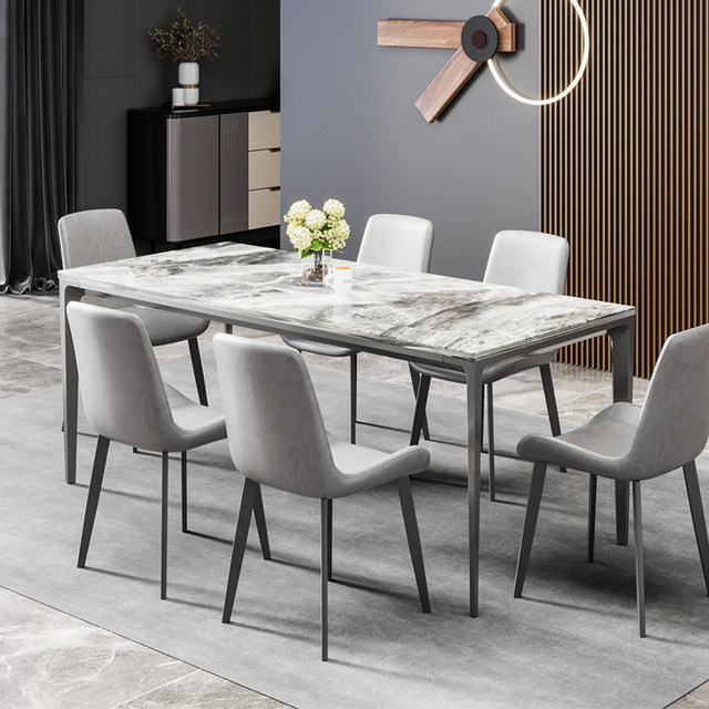 Straight corner plus aluminum alloy solid table leg rock board dining ...