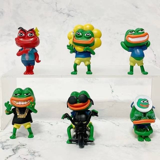 Sad frog gold player series blind box PEPE lonely frog tide play women ...