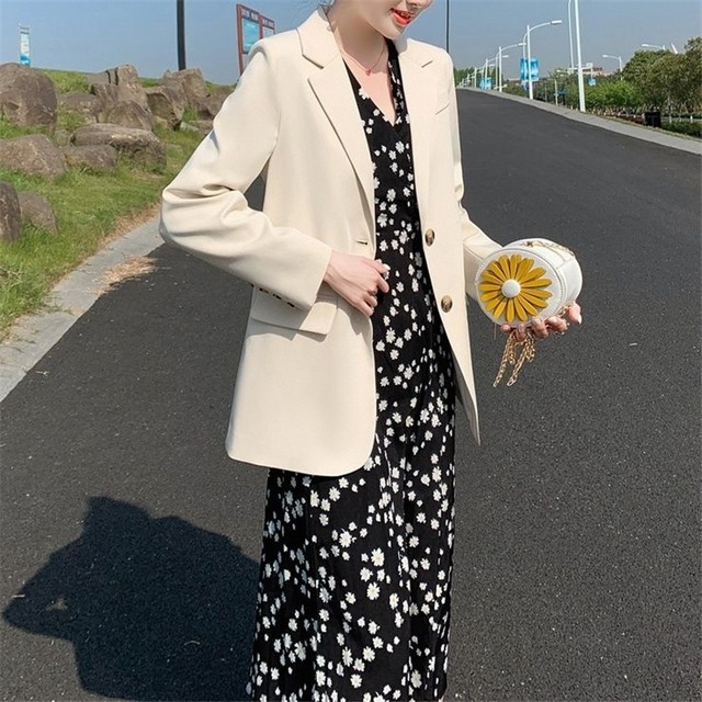2024 new style small suit, off-white spring and autumn coat, Korean ...