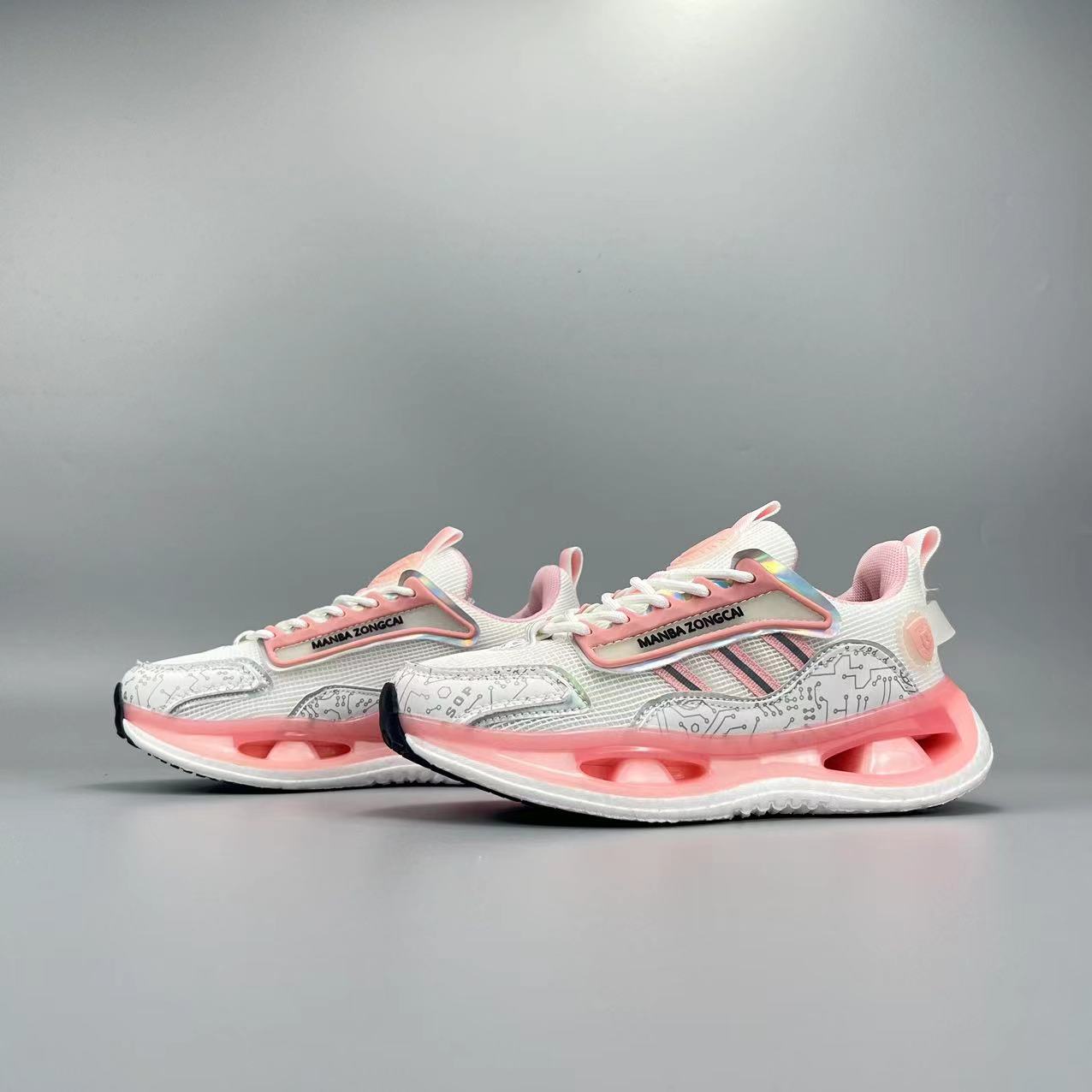 Export foreign trade women's summer sports shoes popcorn breathable thick-soled shock-absorbing ...