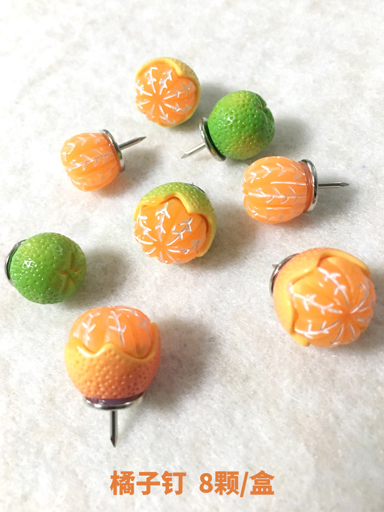 Miyoshi xuesen Orange Push Pins - 8 Pack I-Shaped Plastic Thumbtacks ...