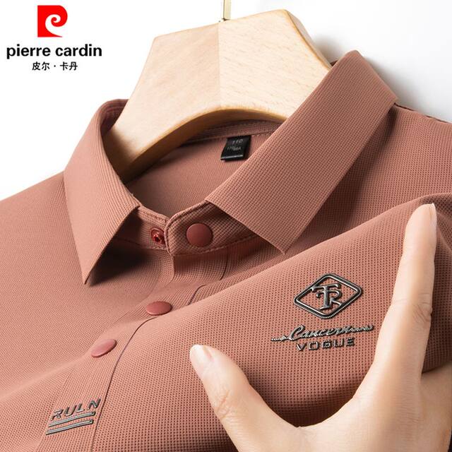 Pier Cardin summer new ice silk lapel Polo shirt men's loose casual ...