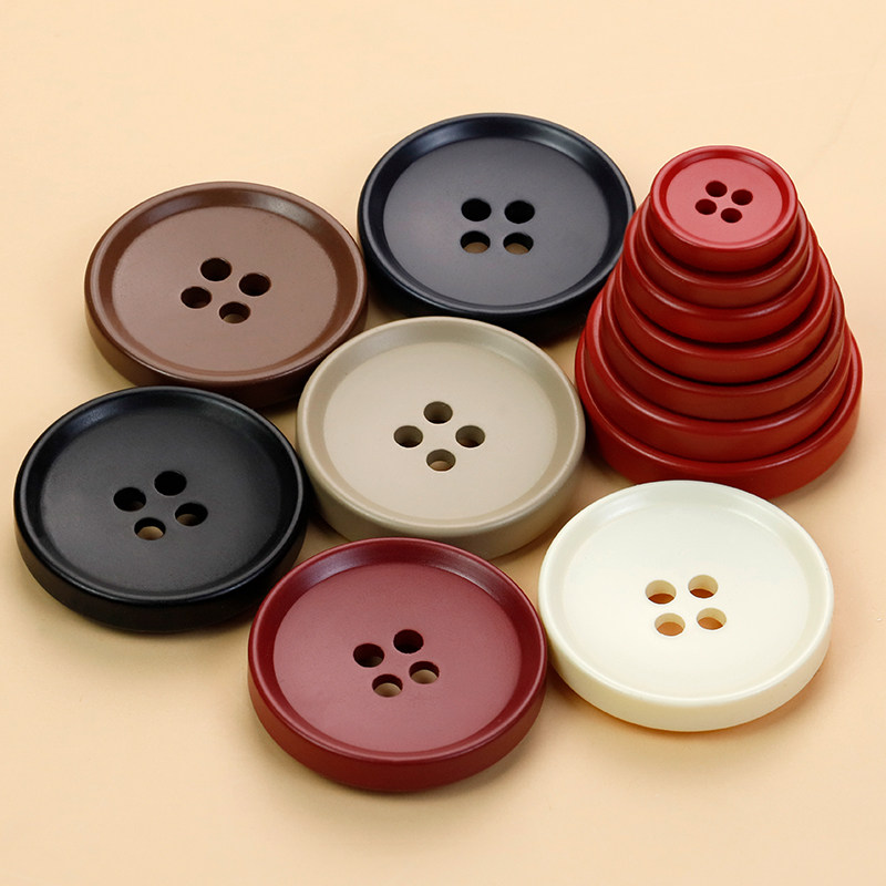 Kancing Resin - Hitam - Kafeo