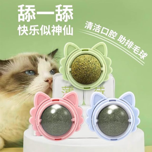 Catnip ball cat toy, self-stimulating teeth grinding and amusing cat ...