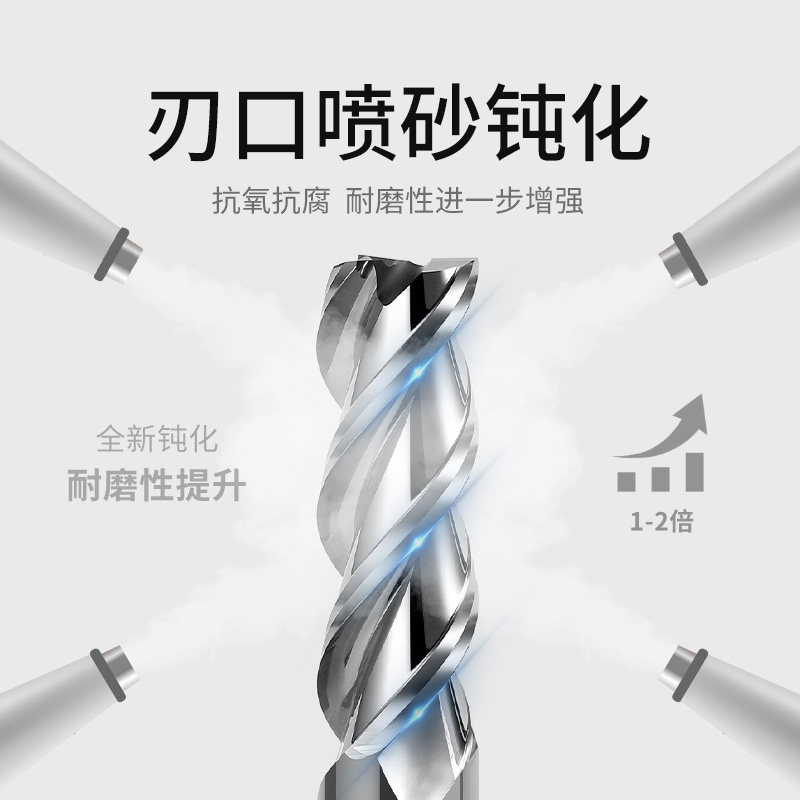 Nine Shocks 55 Degree Tungsten Carbide Aluminum Milling Cutter - 3 ...
