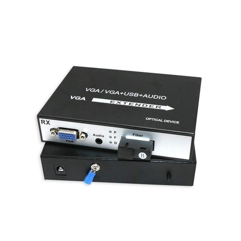 Lianjing VGA Optical Transceiver - HD Stereo Audio Video Fiber Extender