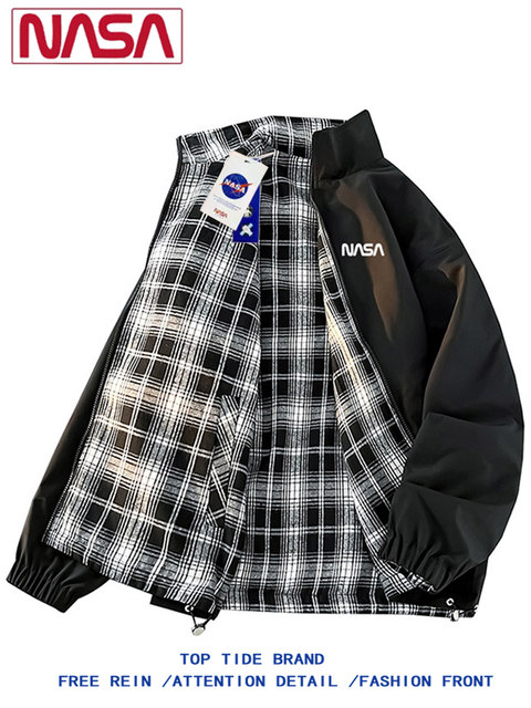 NASA fashion brand double-sided men's jacket spring and autumn style ...