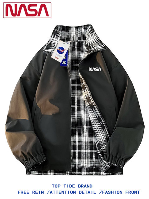 NASA fashion brand double-sided men's jacket spring and autumn style ...