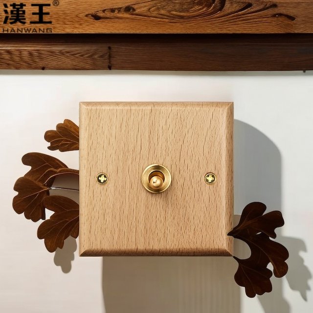 Hanwang log style Japanese style wood retro solid wood beech switch ...