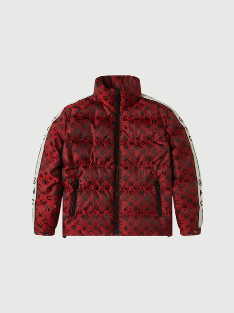 CNC men's Ole logo all-print stand-up collar short down jacket men's ...