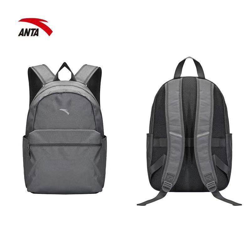 Anta backpack for men and women same style spring black daily commuting ...