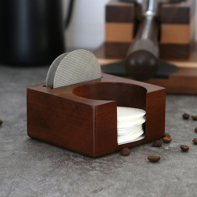 Italian coffee filter paper storage box solid wood storage base 51/53 ...