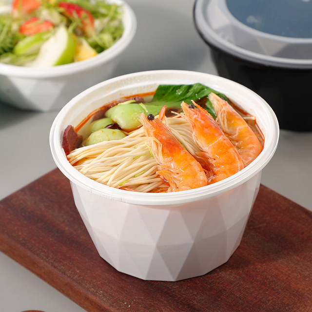 Thickened round plastic anti-theft anti-buckle disposable microwaveable ...