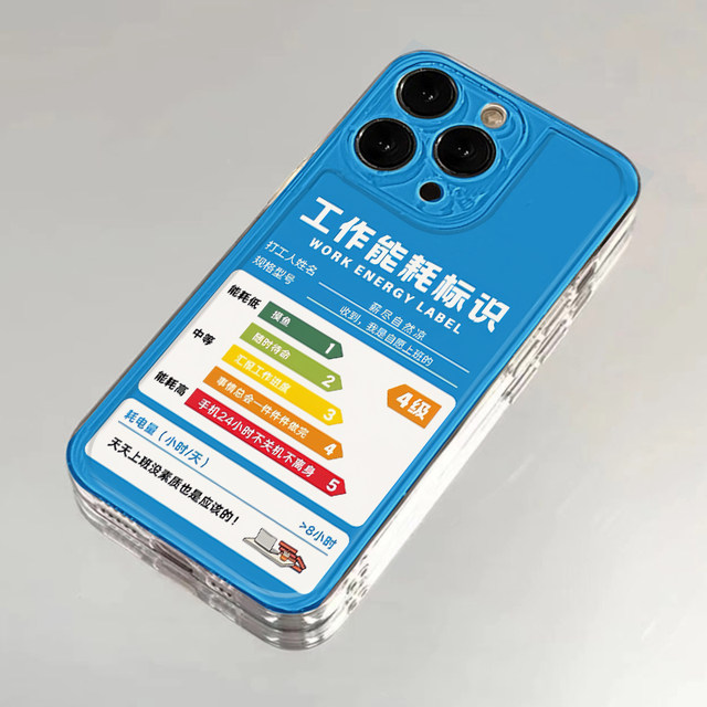 Energy consumption label for workers, mobile phone case, Apple 13 ...