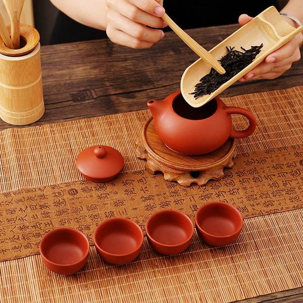 Travel Tea Set Portable Purple Clay Tea Set 7-Piece Set - Portable ...