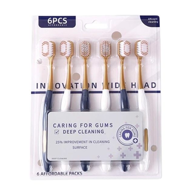 Sam's same wide head dense silk soft toothbrush 6 pack/box adult family ...