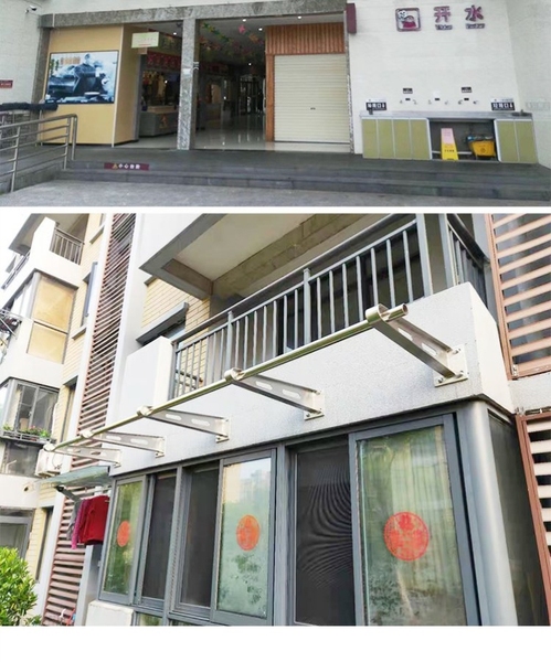 Customized Steel Beam Glass Awning Canopy | EBUY7 Canopy | Steel Beam ...