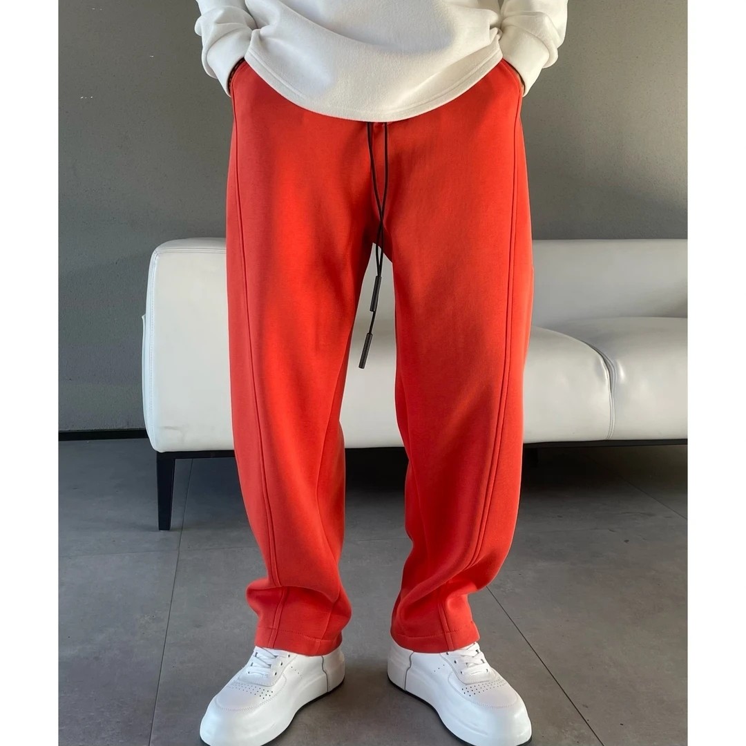 Spring new fashion versatile harem sweatpants men's simple solid color ...