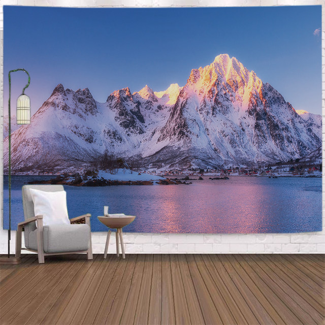 Dormitory visual extension hanging cloth bedroom bedside background ...